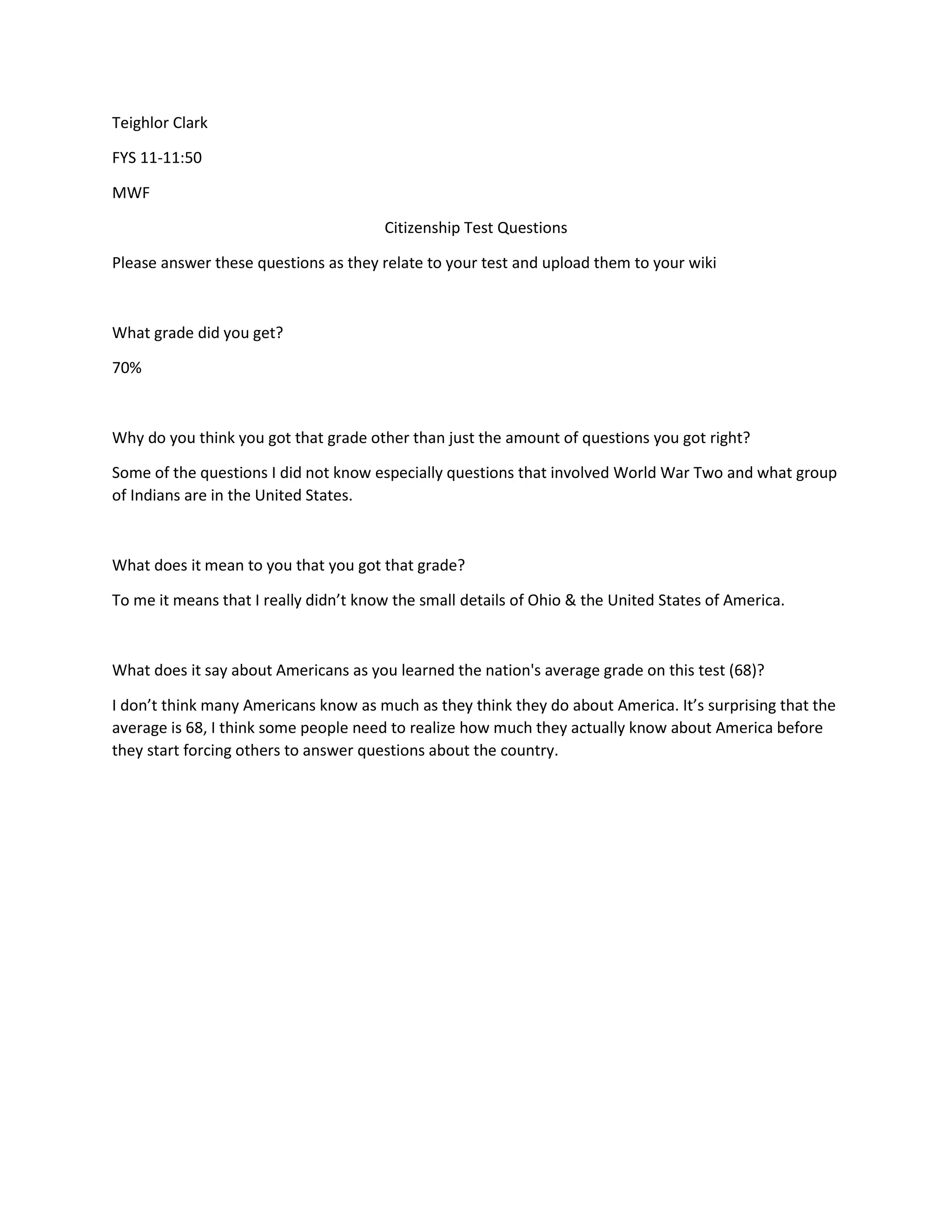 Citizenship Test PDF