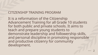 CITIZENSHIP TRAINING PROGRAM for Grade 10.pptx