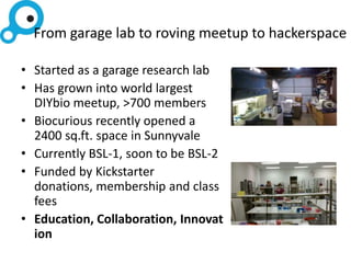 BioCurious Citizen Microbiology Workshop | PPT