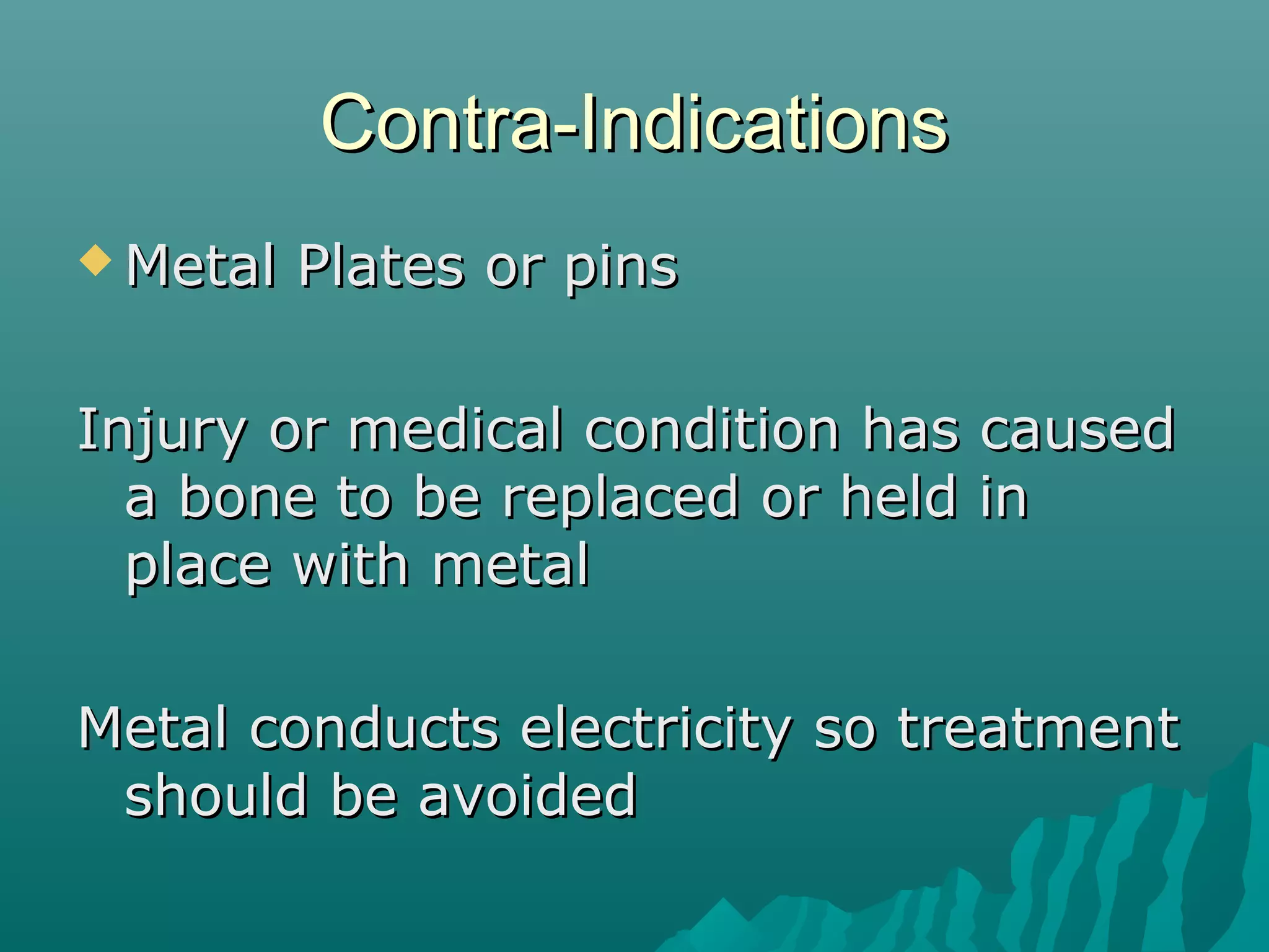 Contra-indications to an electrolysis treatment | PPT