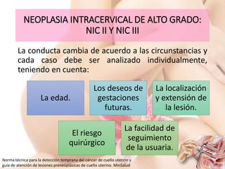 Citología, colposcopia y lesiones intraepiteliales. | PPTX