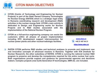 Citon's involvement in the development and implementation of SMR in ...