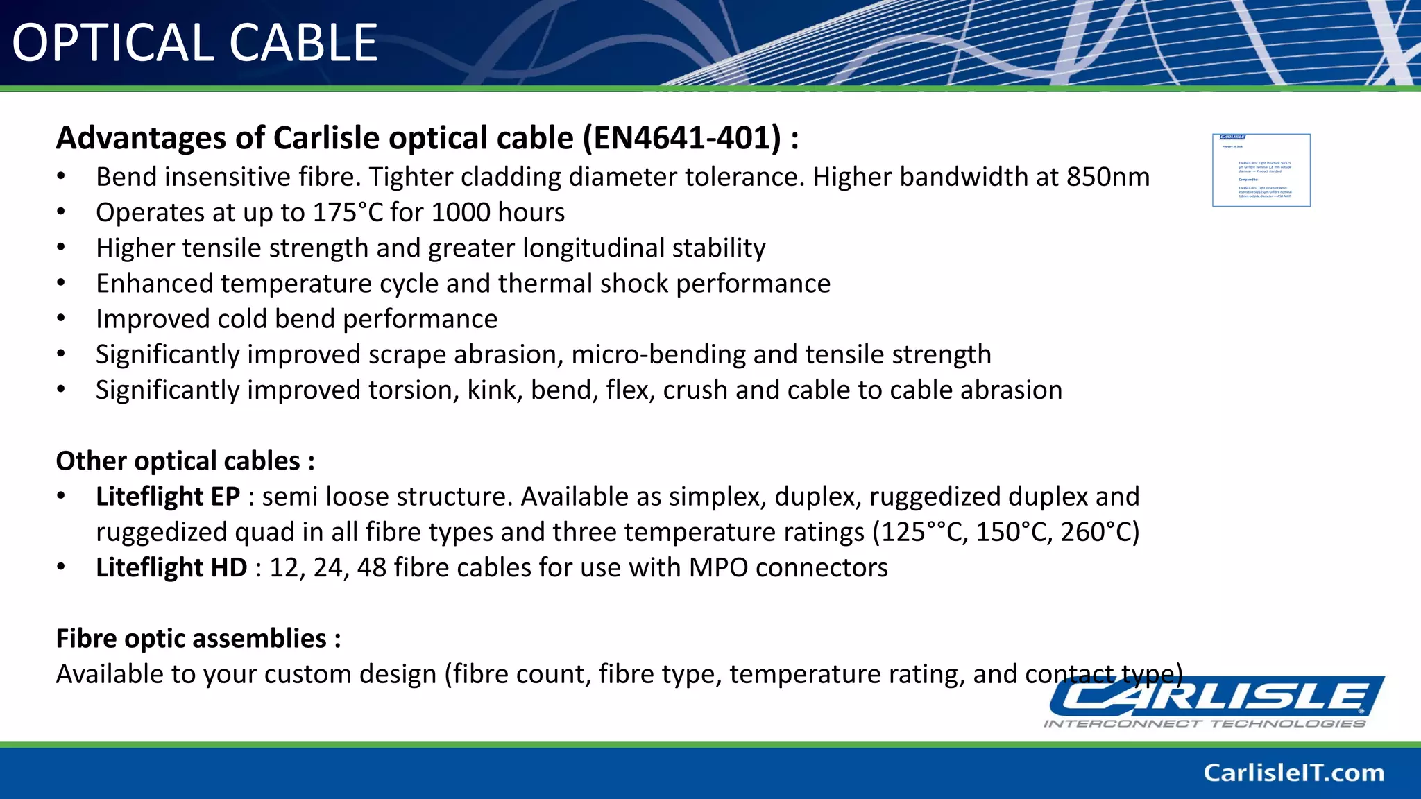 Carlisle Interconnect Technologies - Product Overview | PDF