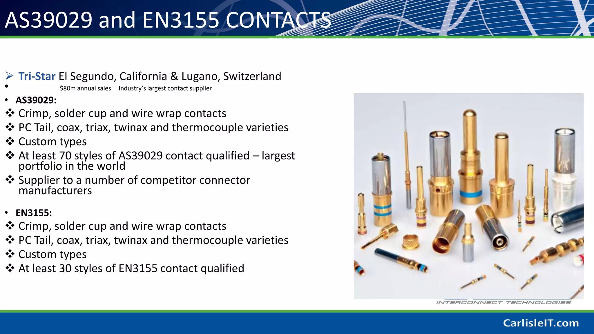 Carlisle Interconnect Technologies - Product Overview | PDF
