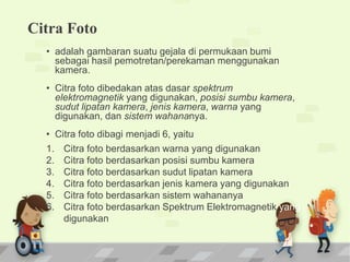 Citra foto hasil penginderaan | PPTX