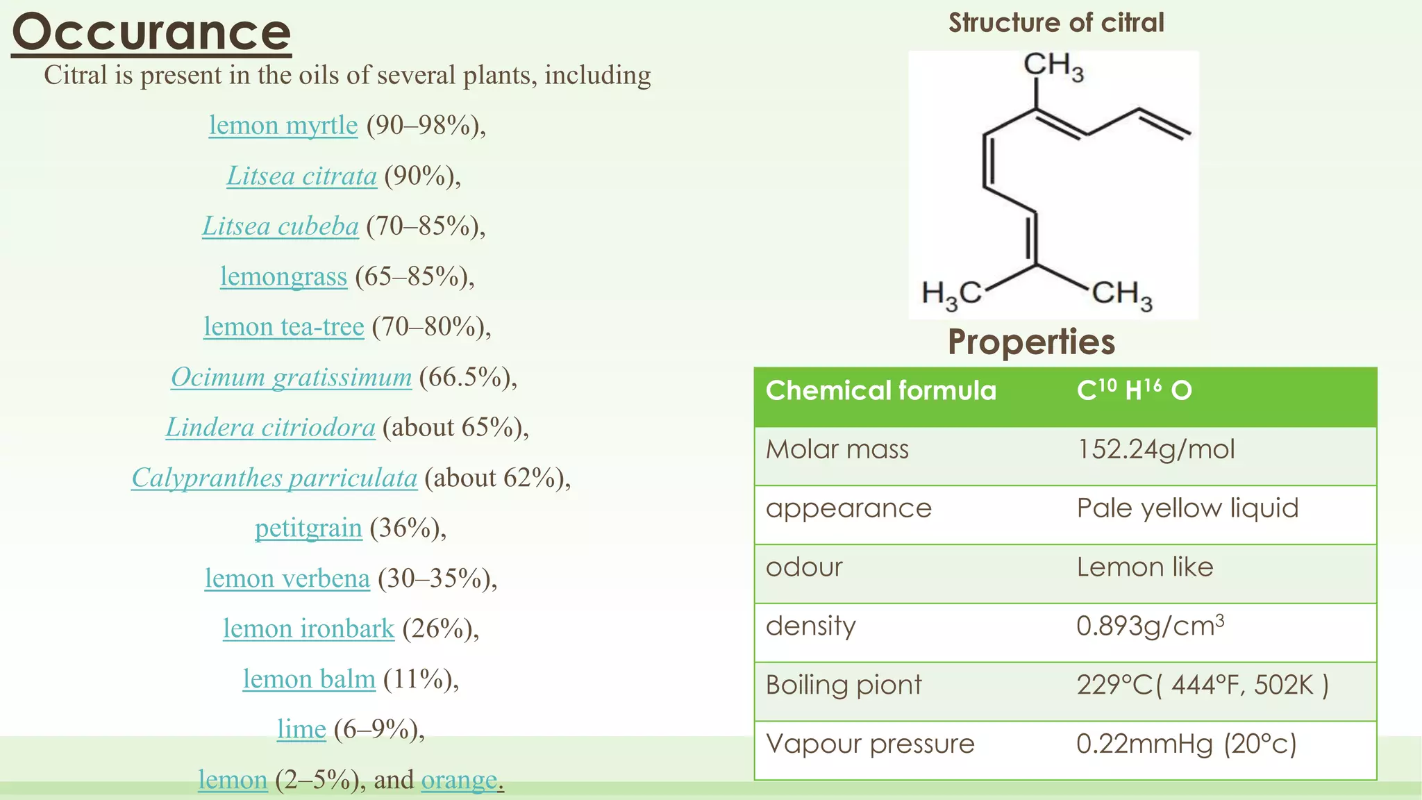 Citral - isolation,identification and structure elucidation | PDF Citral - isolation,identification and structure elucidation | PDF