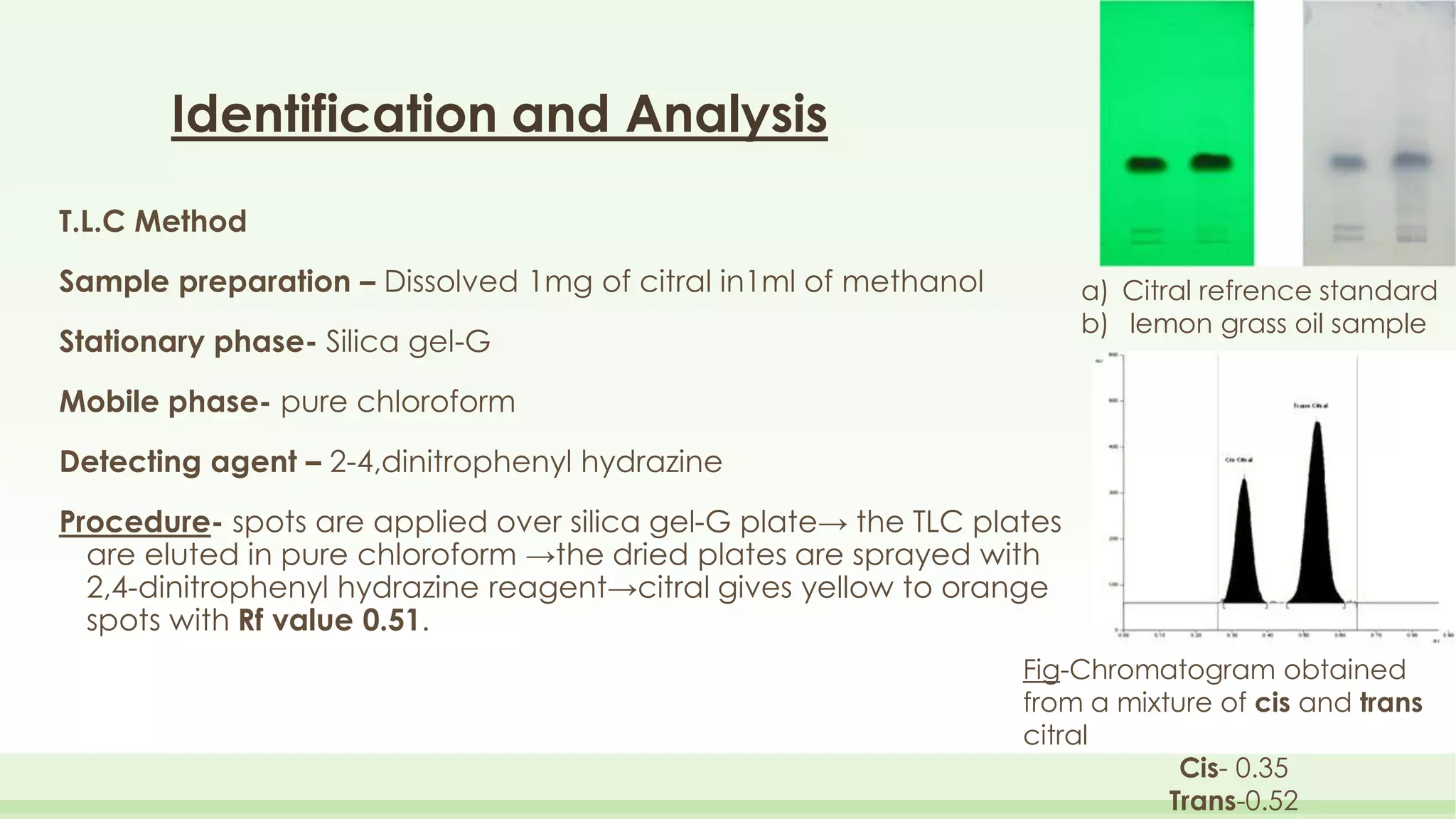 Citral - isolation,identification and structure elucidation | PDF