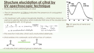 Citral - isolation,identification and structure elucidation | PDF