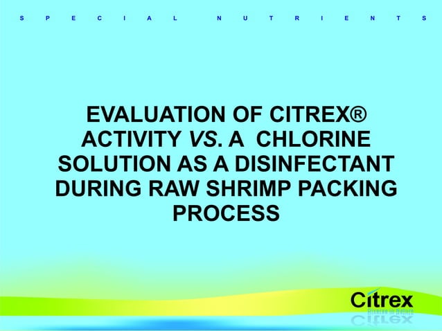 Citrexindisinfectionofshrimps | PPT
