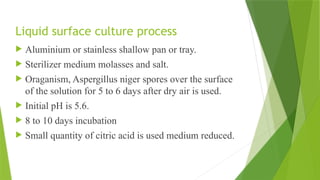 citric acid. production. Industrial production | PPTX