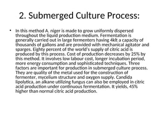 Citric Acid it's process and their description | PPT