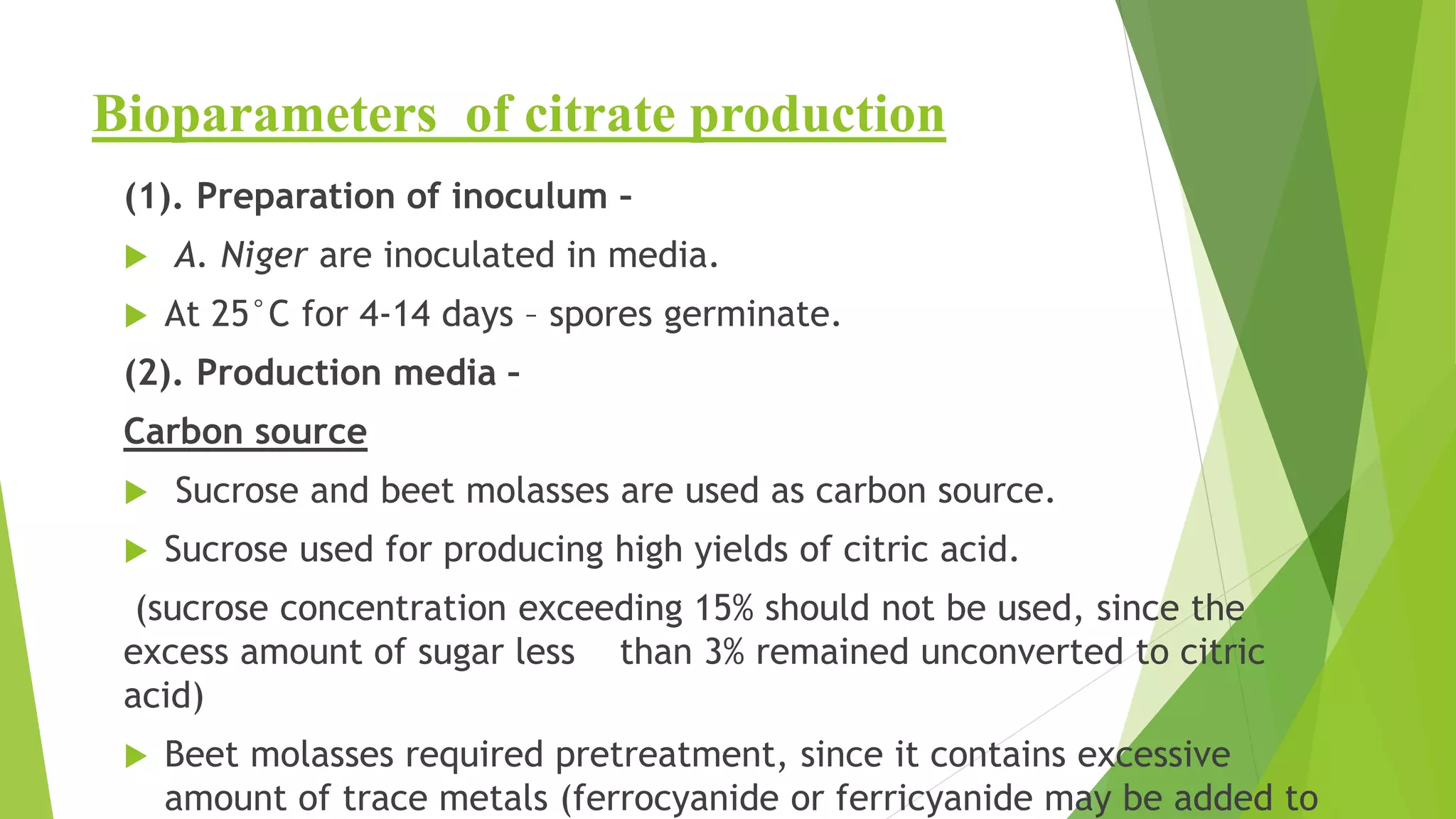 CITRIC ACID PRODUCTION | PPTX