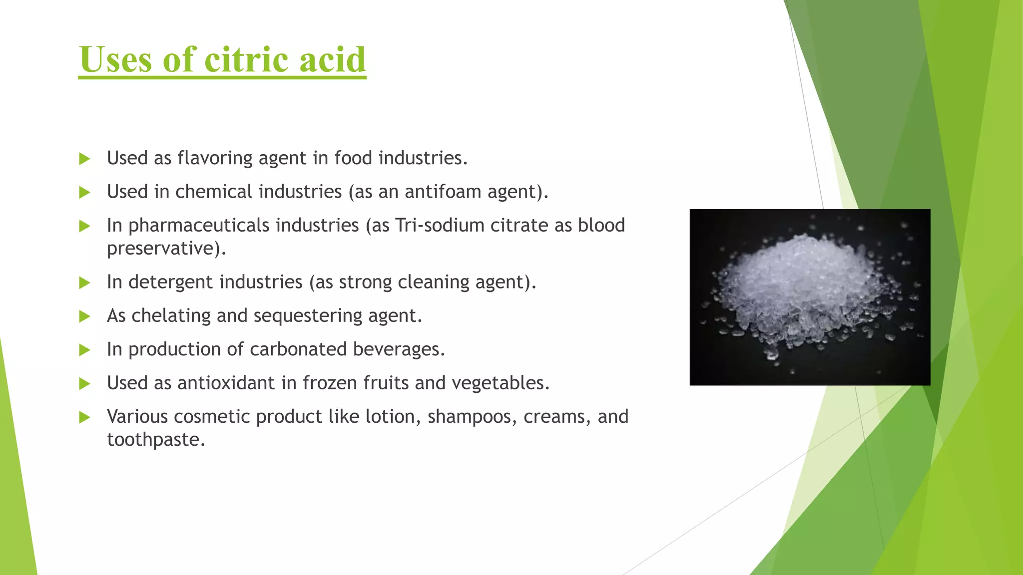 CITRIC ACID PRODUCTION | PPTX