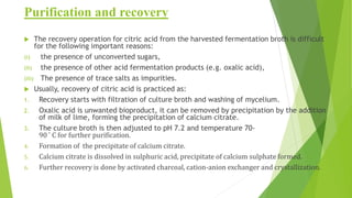 CITRIC ACID PRODUCTION | PPTX
