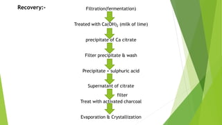 CITRIC ACID PRODUCTION | PPTX