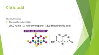 CITRIC ACID PRODUCTION | PPTX