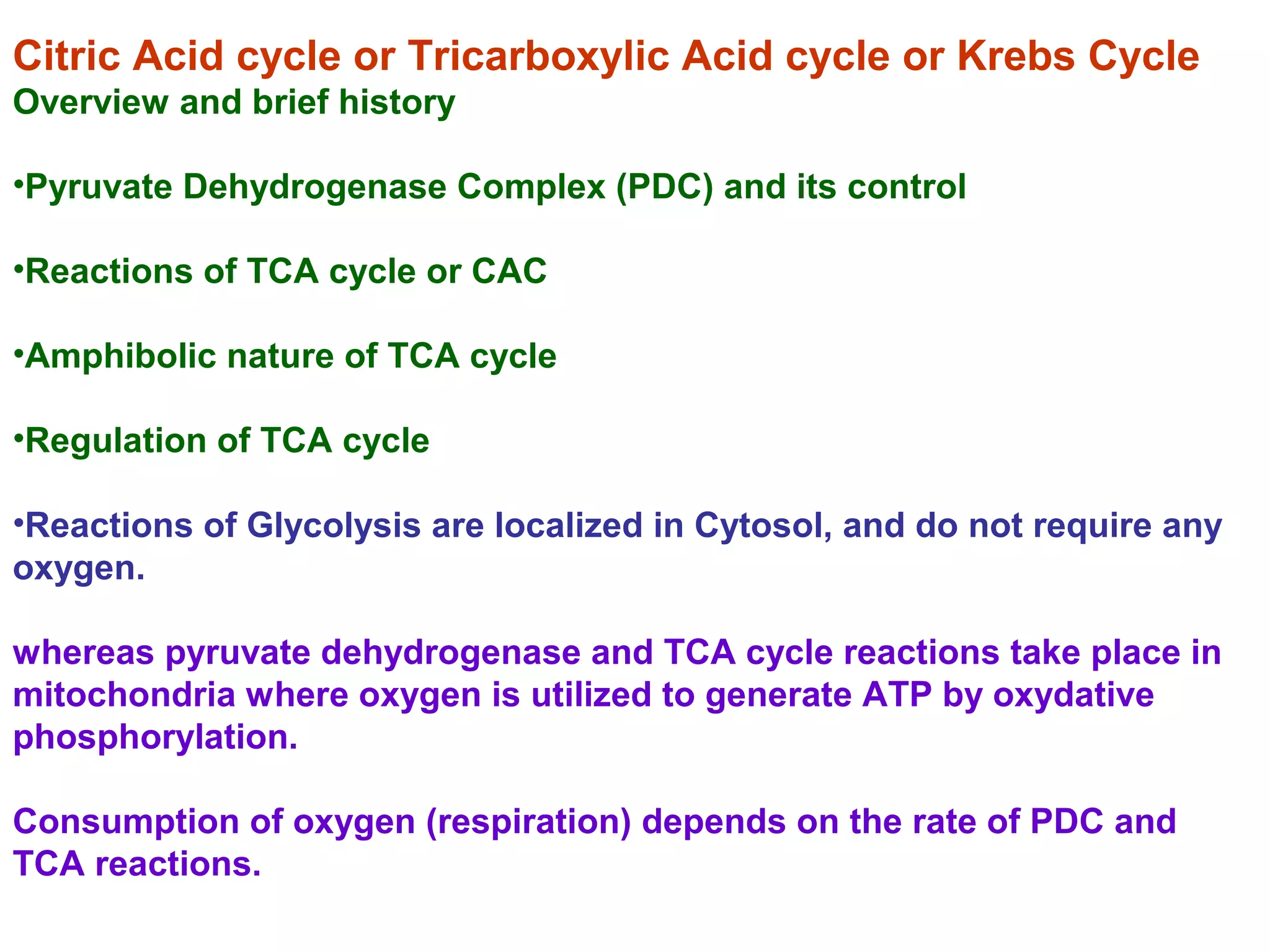 Citric acid cycle | PPT