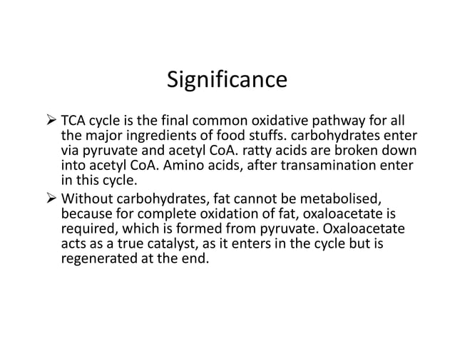 Citric Acid Cycle | Krebs Cycle | TCA cycle | PPT