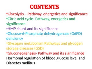 Citric acid cycle- Pathway, energetics and significance | PPTX