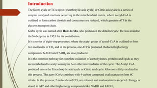 Citric Acid Cycle for B.pharma biochemistry | PPTX