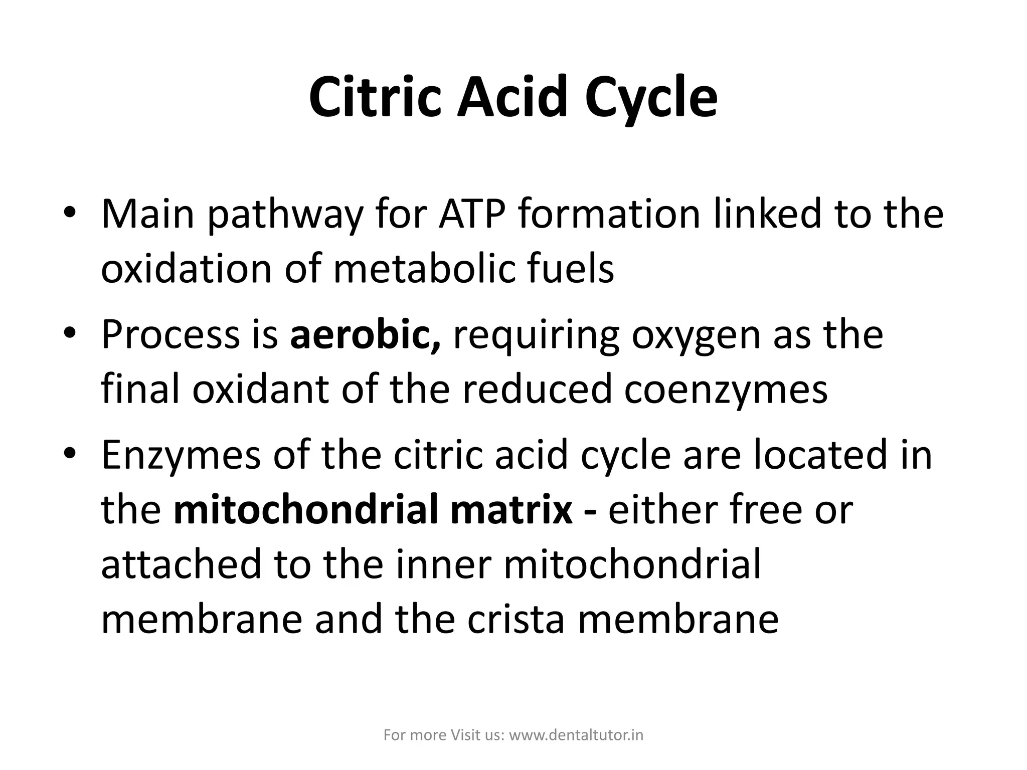 Citric acid cycle | PPTX