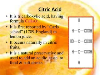 Citric acid | PPTX