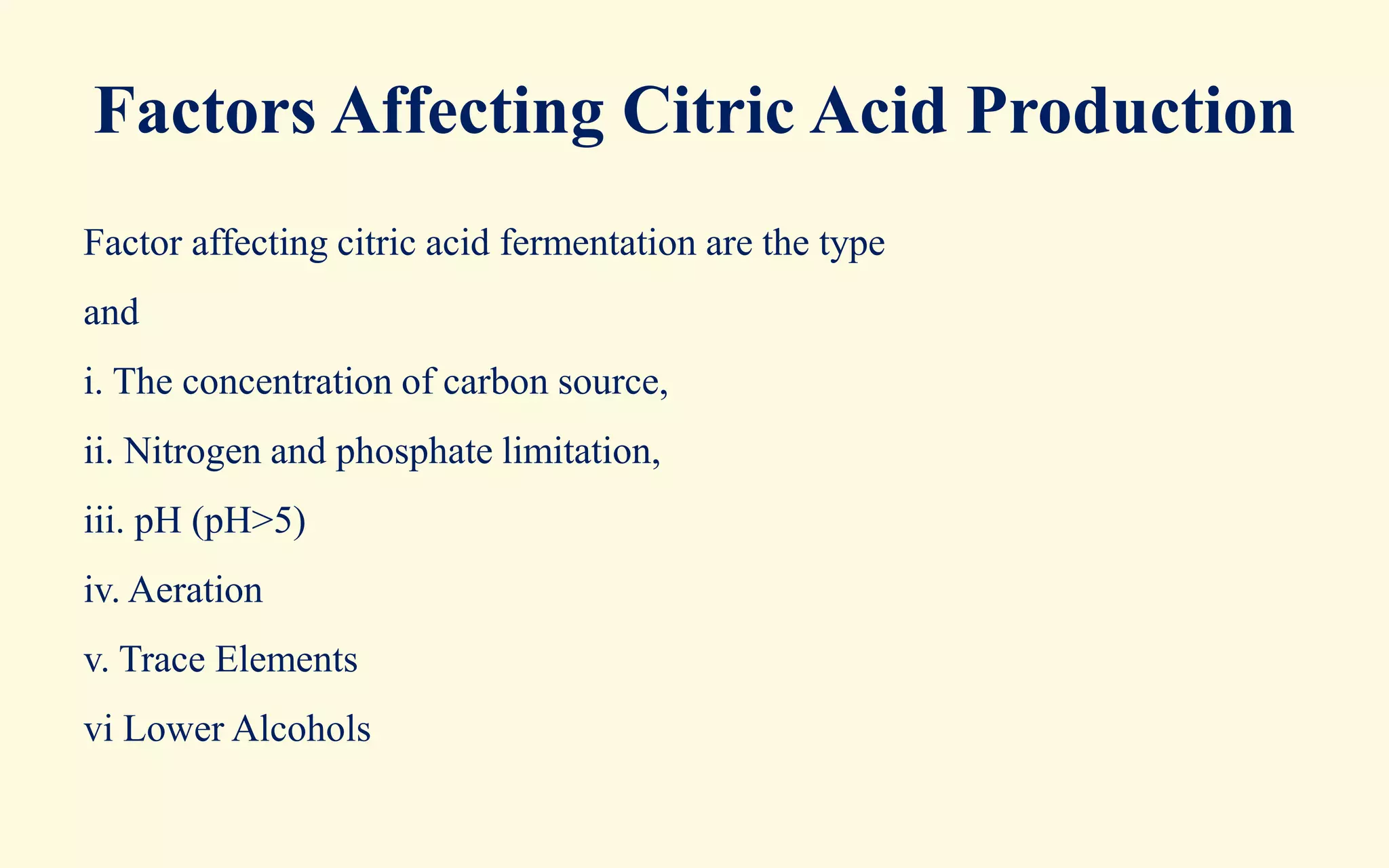 Citric acid production | PPTX