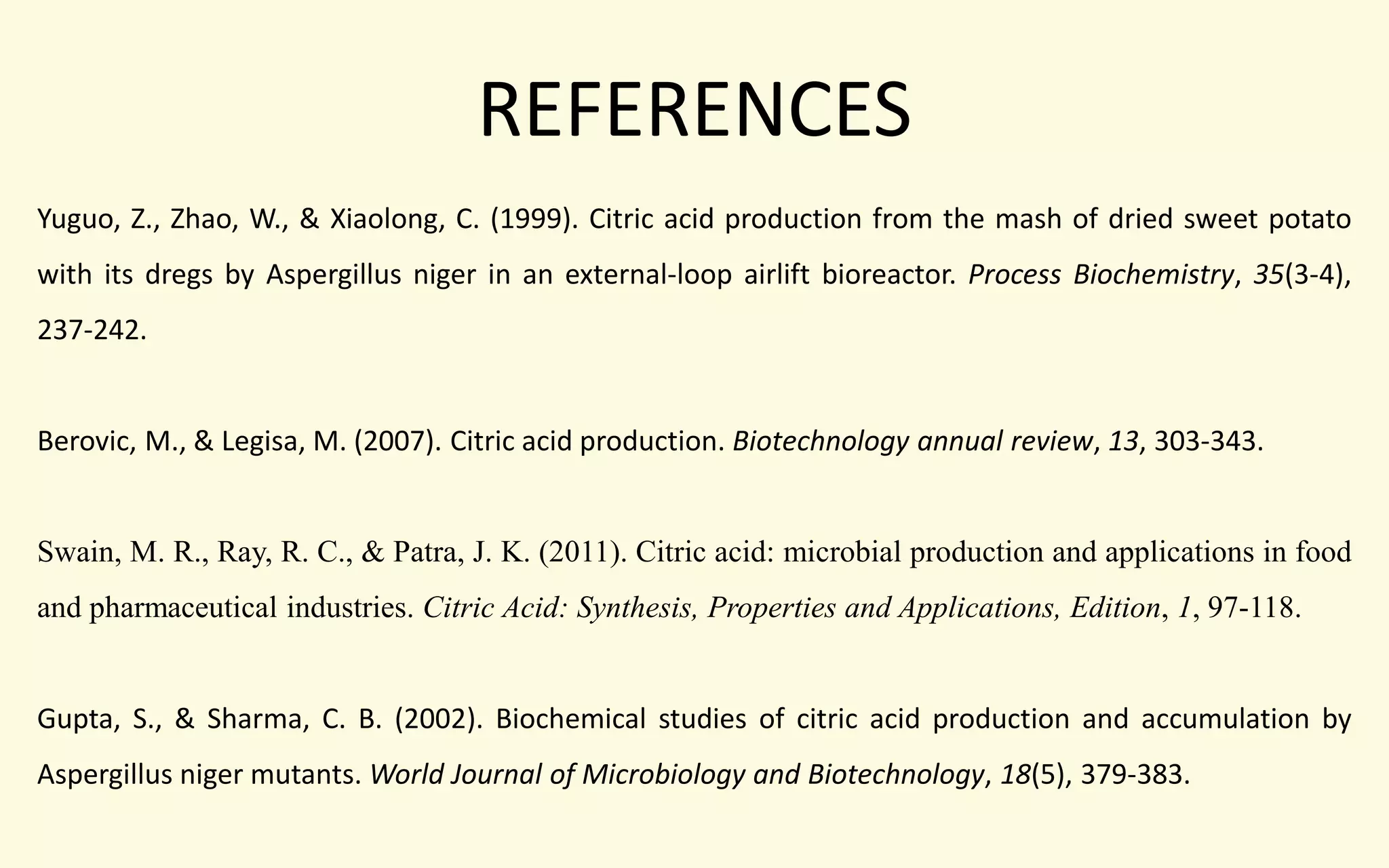 Citric acid production | PPTX