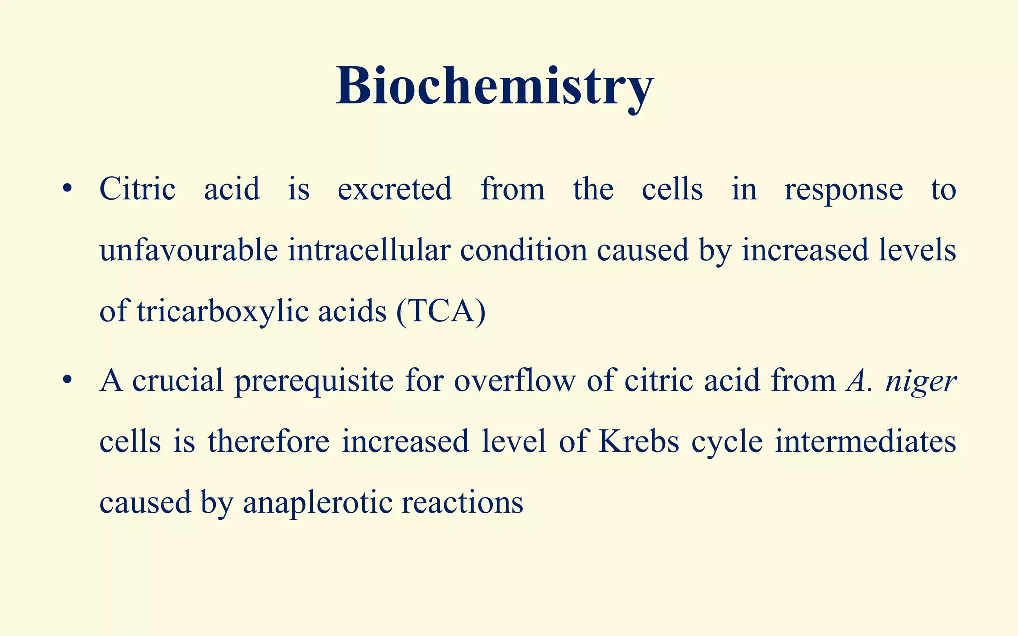 Citric acid production | PPTX
