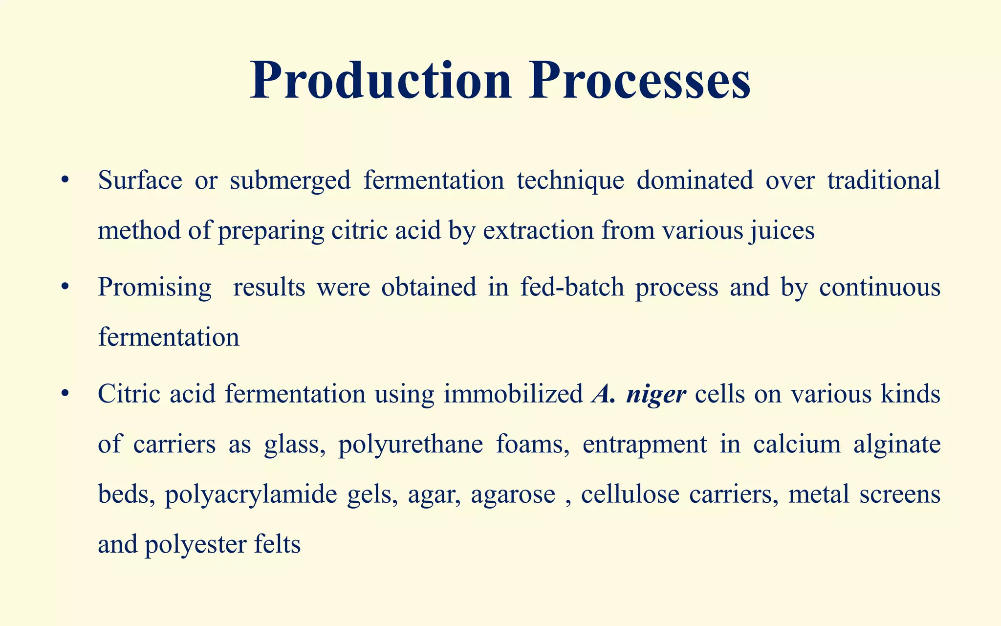 Citric acid production | PPTX