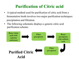 Citric acid production | PPTX