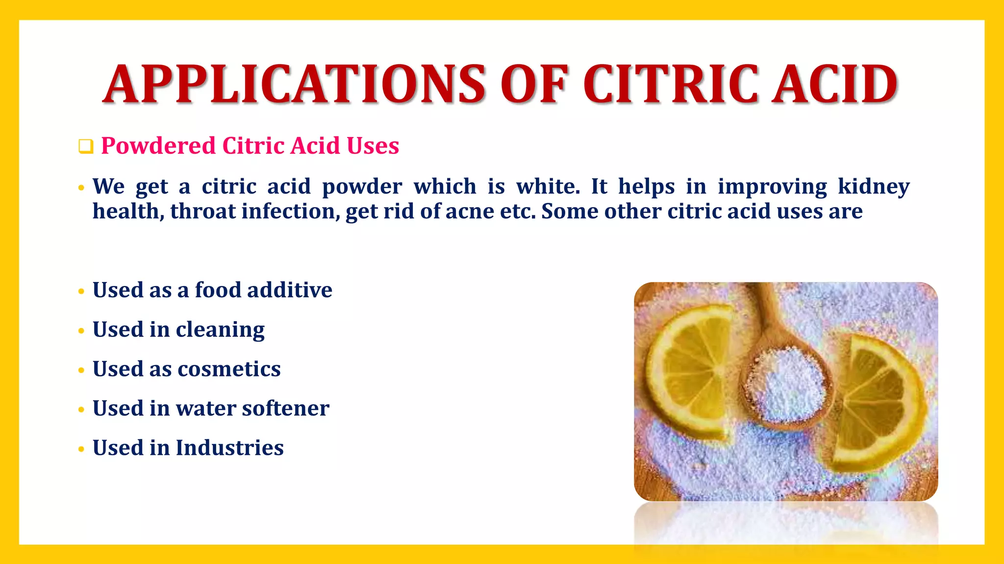 Citric acid production | PPTX