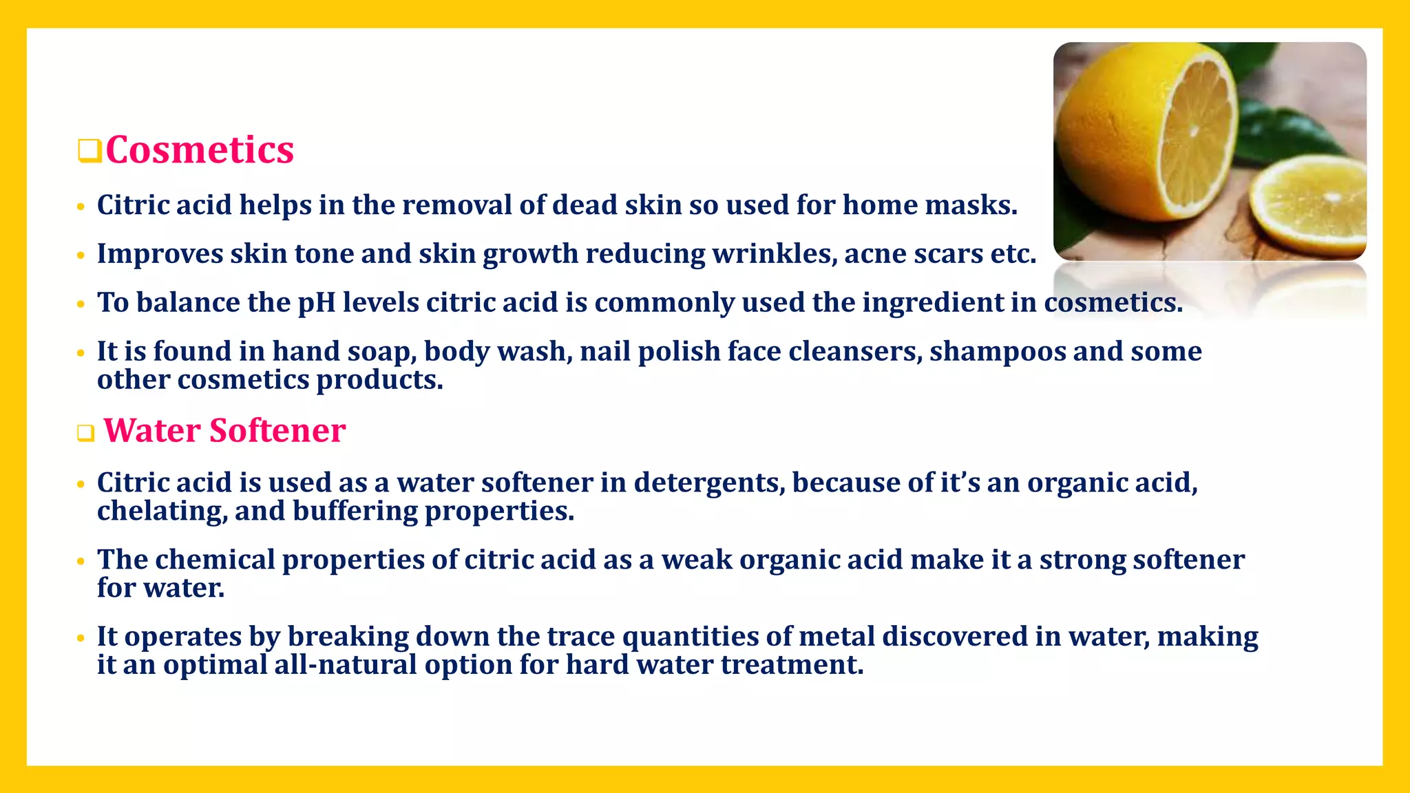 Citric acid production | PPTX