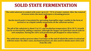 Citric acid production | PPTX