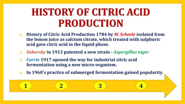 Citric acid production | PPTX