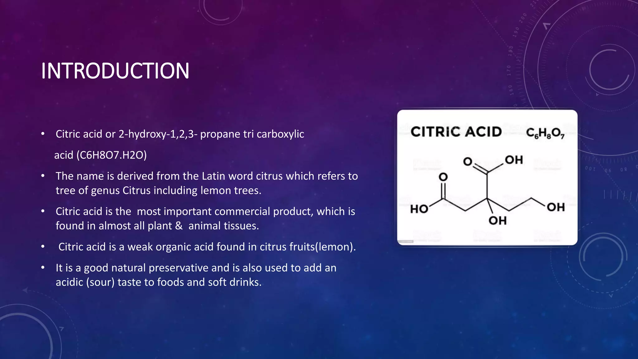 Citric acid production | PPTX