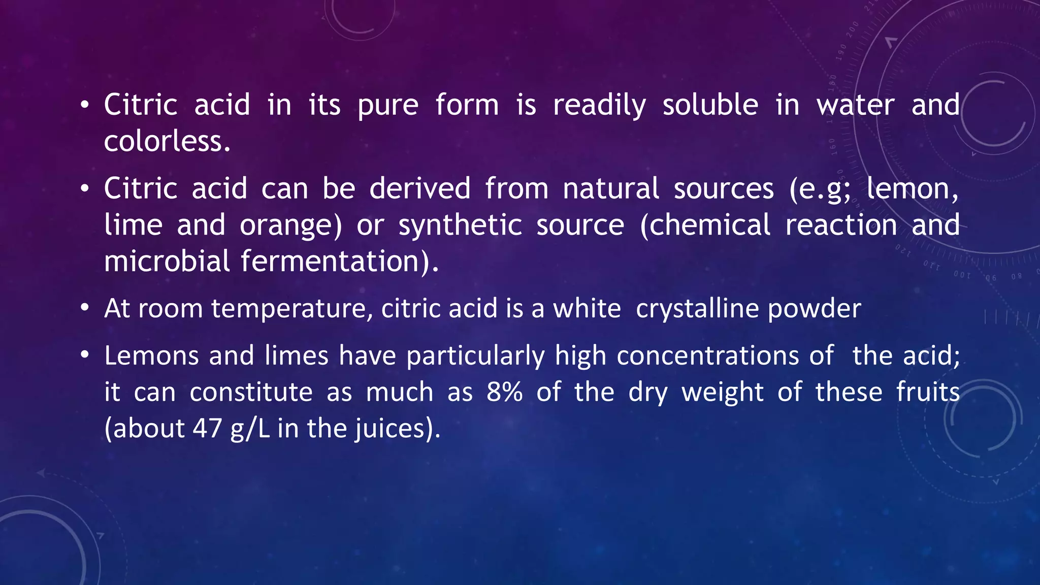 Citric acid production | PPTX