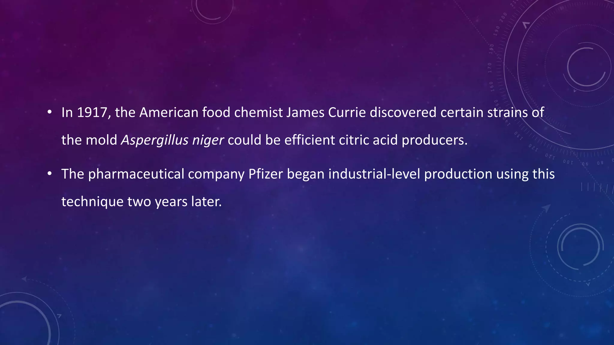 Citric acid production | PPTX