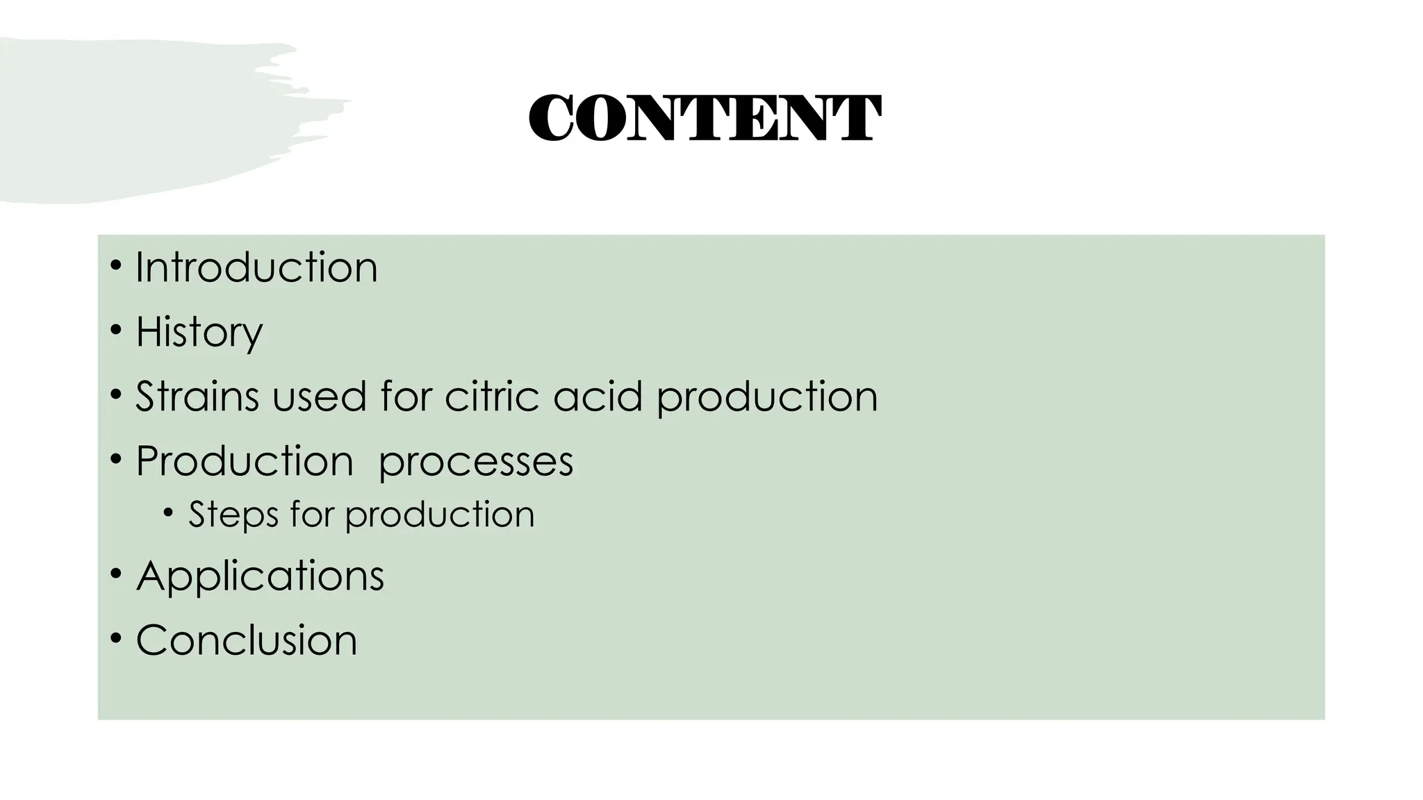 citric acid production by fermentation process | PPTX