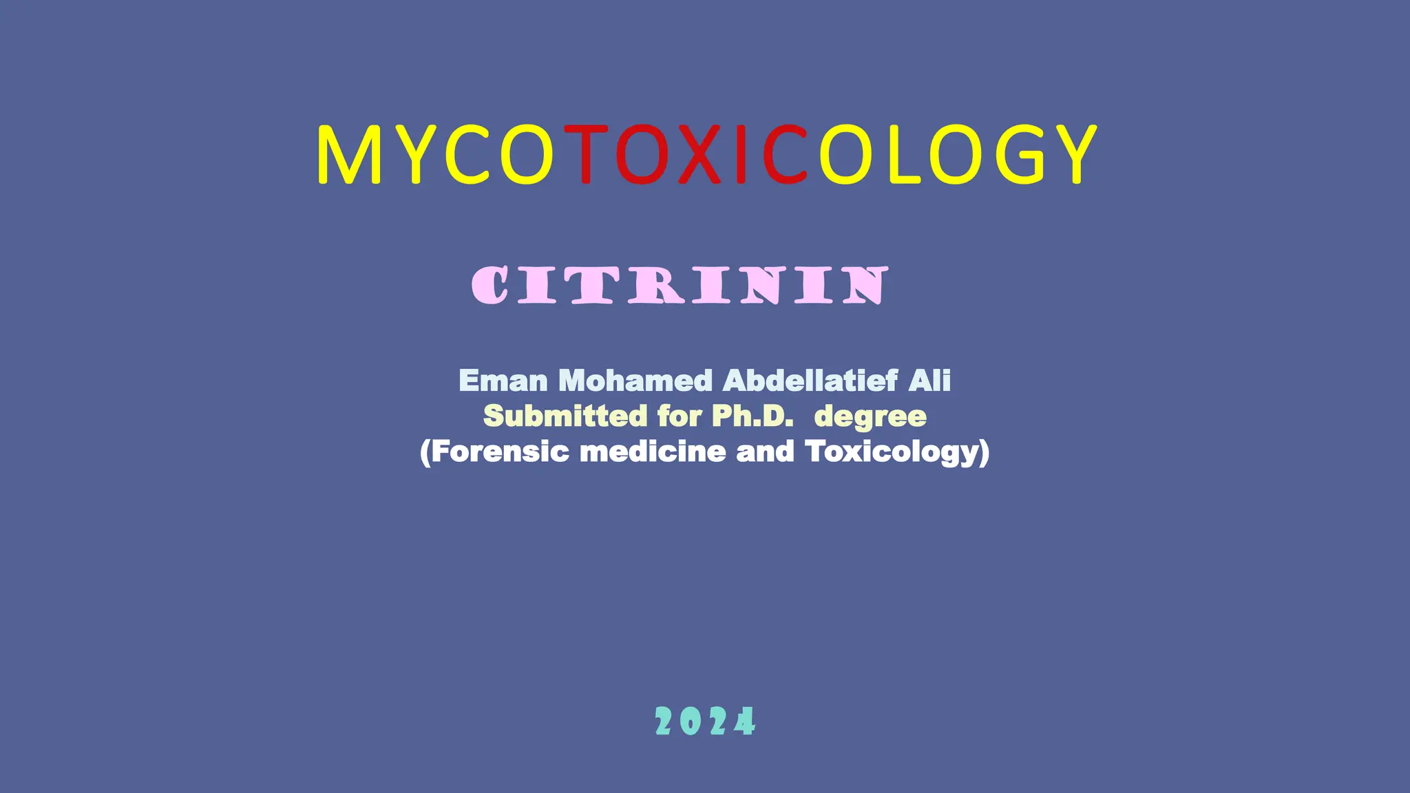 Citrinin as a nephrotoxic mycotoxin .pptx