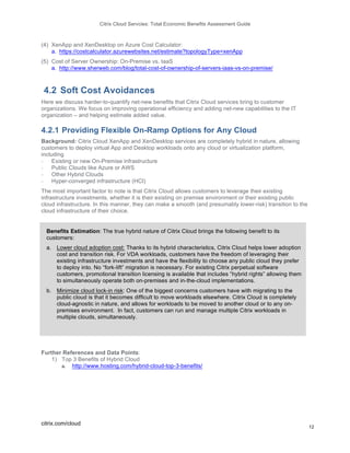 Citrix Cloud Services: Total Economic Benefits Assessment Guide | PDF
