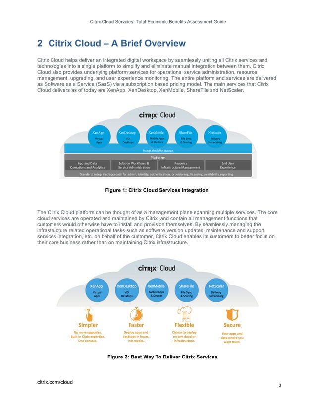 Citrix Cloud Services: Total Economic Benefits Assessment Guide | PDF