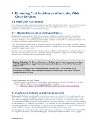 Citrix Cloud Services: Total Economic Benefits Assessment Guide | PDF