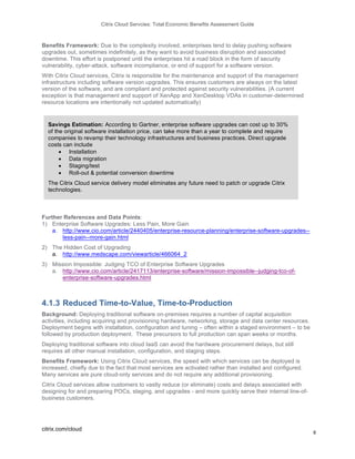 Citrix Cloud Services: Total Economic Benefits Assessment Guide | PDF