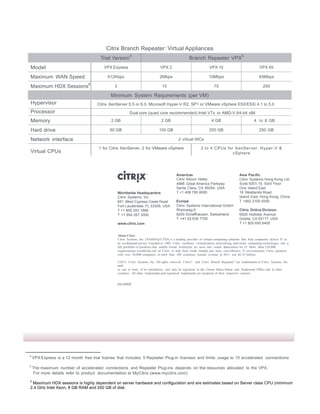 CloudBridge and Repeater Specifications Sheet | PDF