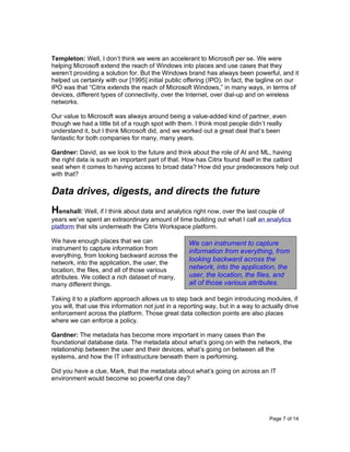 Three Generations of Citrix CEOs: Enabling a Better Way to Work | PDF