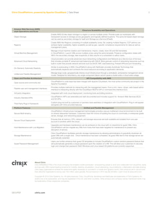 Citrix cloud platform 4.2 data sheet | PDF