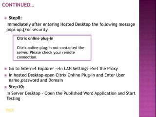 Windows Citrix environment | PPT