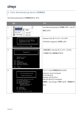 Citrix merchandizing server step by-step 構築＆操作ガイド | PDF