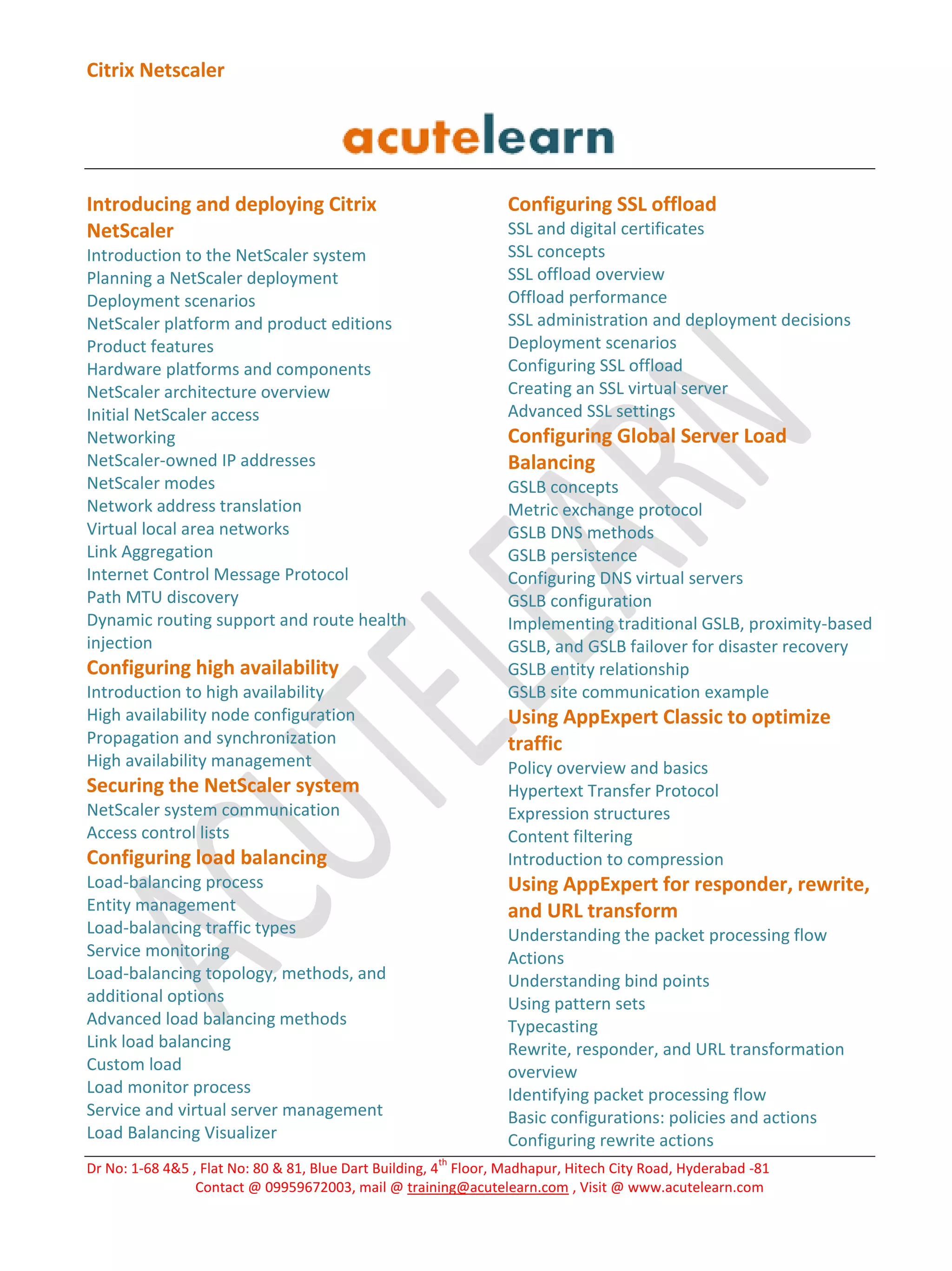 Citrix Netscaler | PDF